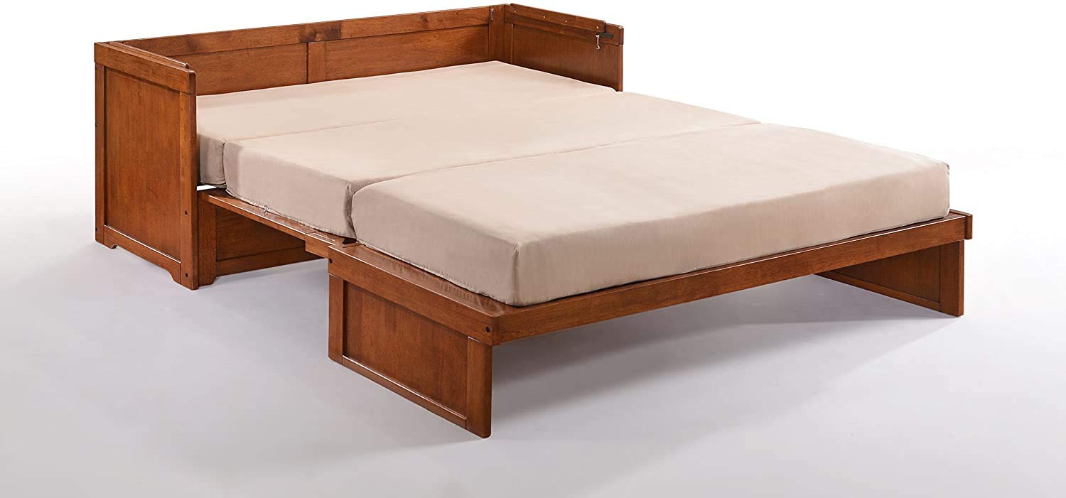 Fully Assembled Night and Day Cube Cabinet Murphy Chest Bed (Queen, White)