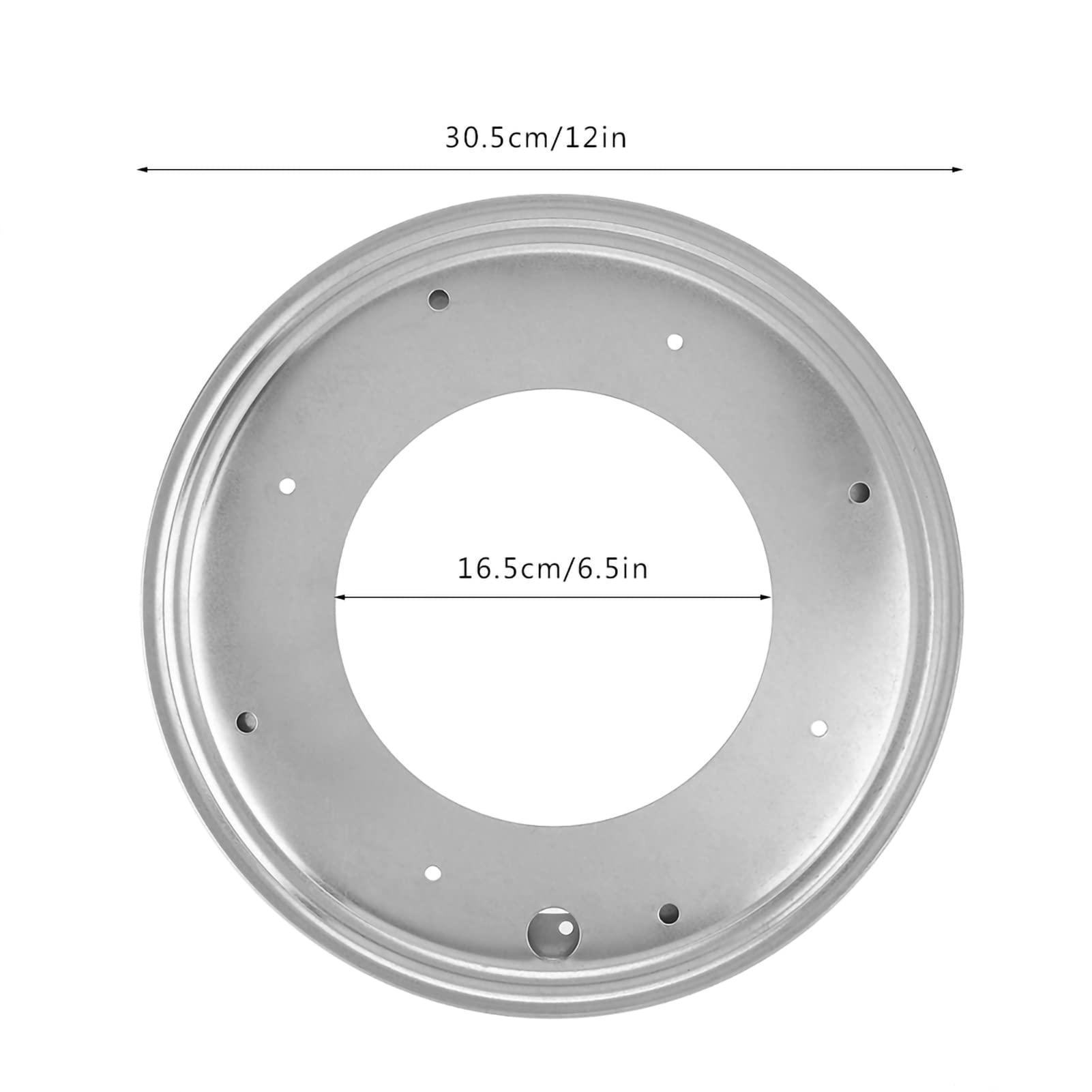 12 Inch Lazy Susan Turntable Round Shape Galvanized Turntable Lazy Susan Hardware Rotating Swivel Plate for Kitchen Display Table Serving Trays Lazy Susan Turntable for Cabinet