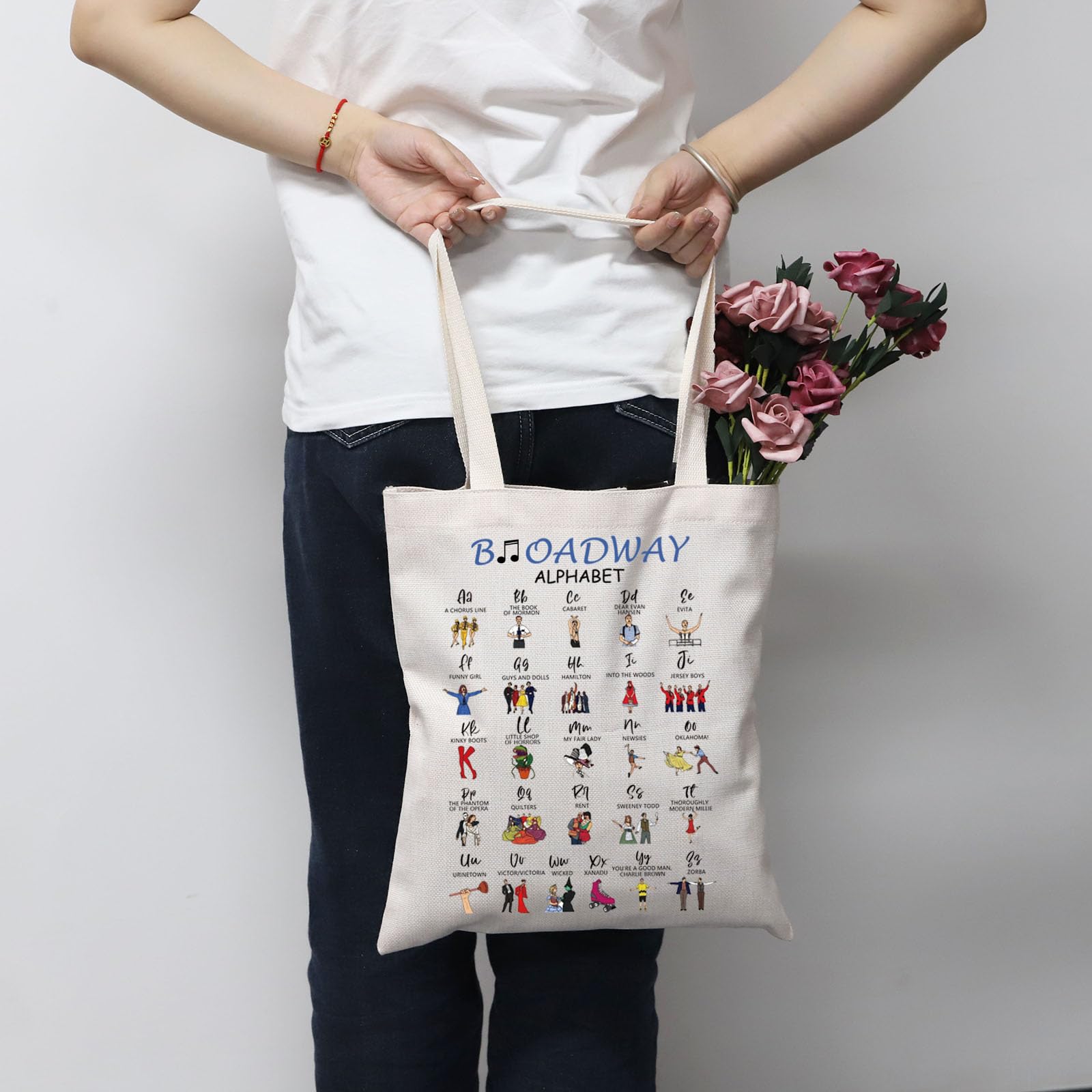 MNIGIU Broadway MusicalĀ Tote Bag Broadway Lover Gift Broadway Merchandise Musical Lover Gift (Shopping bag)