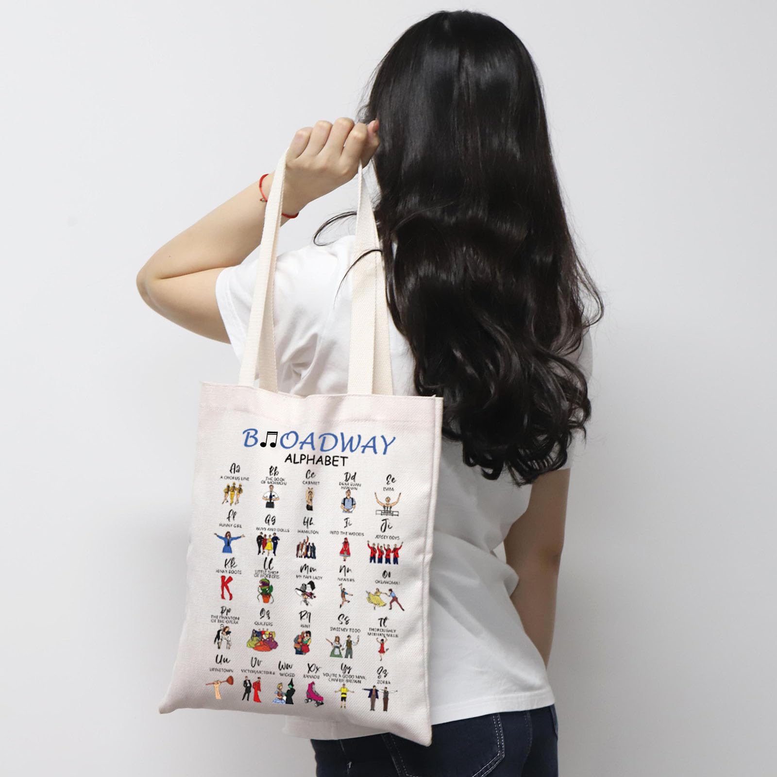 MNIGIU Broadway MusicalĀ Tote Bag Broadway Lover Gift Broadway Merchandise Musical Lover Gift (Shopping bag)