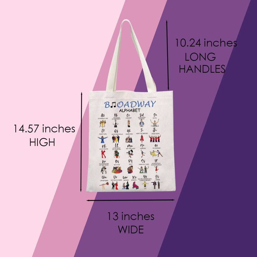MNIGIU Broadway MusicalĀ Tote Bag Broadway Lover Gift Broadway Merchandise Musical Lover Gift (Shopping bag)