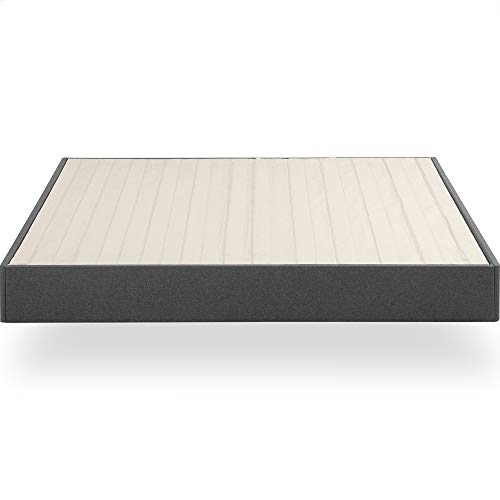 ZINUS Upholstered Metal and Wood Box Spring / 9 Inch Mattress Foundation / Easy Assembly / Fabric Paneled Design, Queen