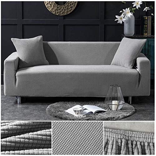 Polar Fleece Fabric Sofa Cover Elastic Solid Color Sofa Covers for Living Room Sectional Couch Cover Sofa Slipcovers A8 2 Seater