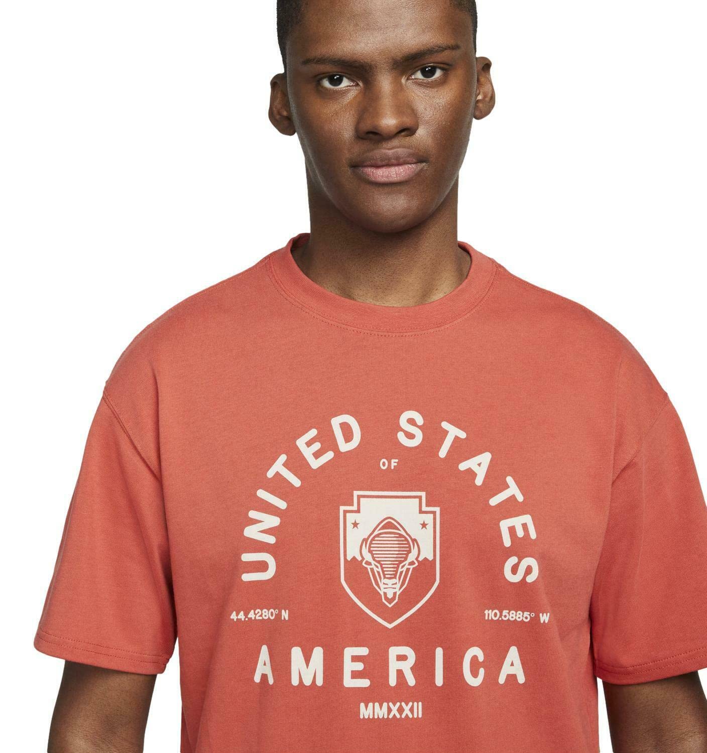 Nike Men's ACG Max 90 Short Sleeve All Conditions Gear T-Shirt (Large, Martian Sunrise)