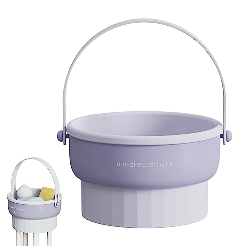 Cosmetic Cleaning Box, Portable Cosmetic Tool Washing Bowl, Silicon Brush Cleaner Pad, 300g Makeup Brush Washing Box, Cosmetic Cleaning Mat, Scrubber Bowl Pad for Makeup Sponge Powder Puff Brushes