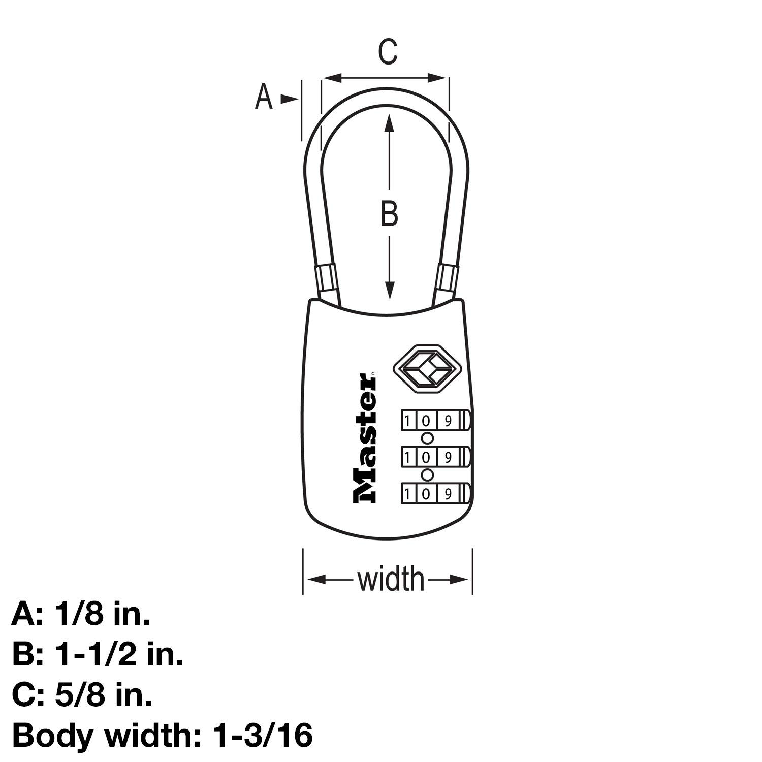Master Lock TSA Set Your Own Combination Luggage Lock, TSA Approved Lock for Backpacks, Bags and Luggage, Colors May Vary, 4688D
