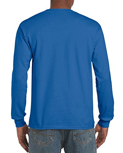 Gildan Men's Ultra Cotton Long Sleeve T-Shirt, Style G2400, Royal, X-Large