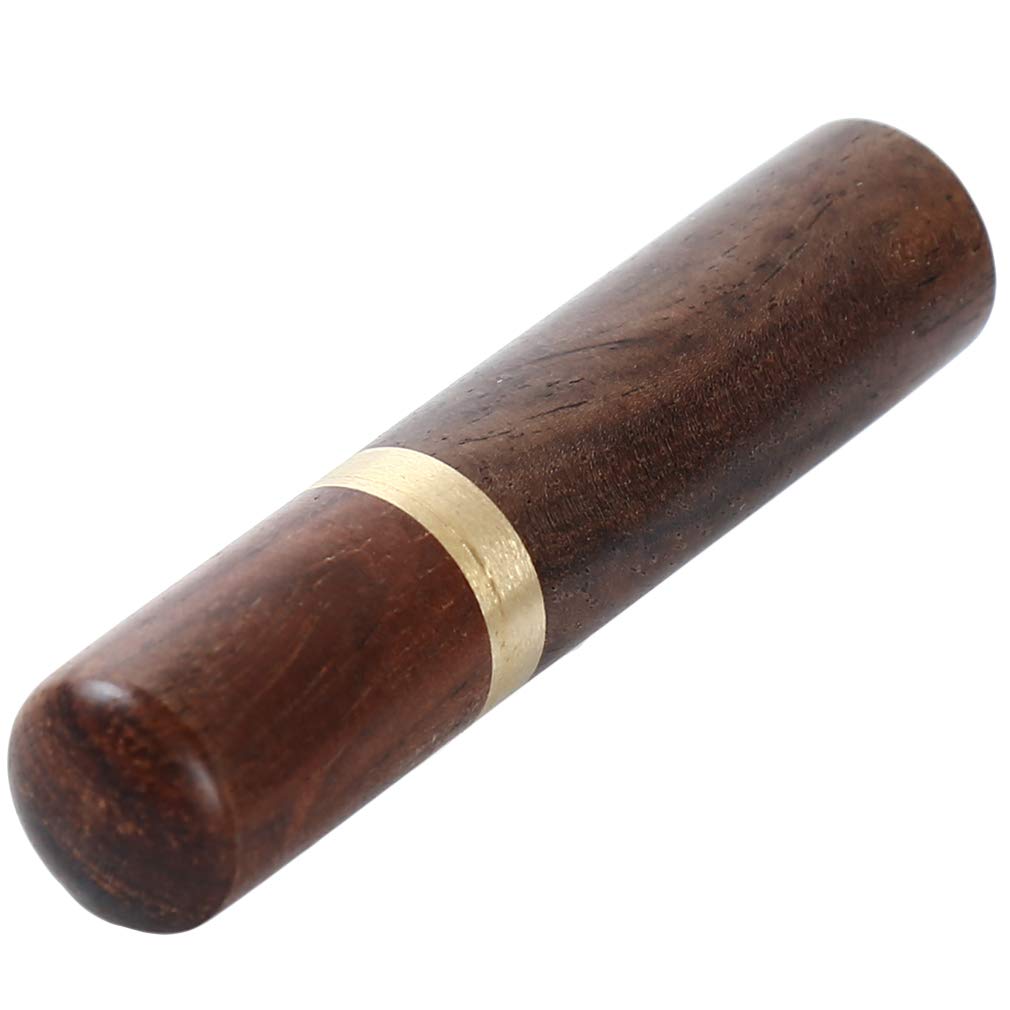 Kshcf Wooden Sewing Needles Storage Case Crafts Knitting Toothpick Holder DIY Tool Container,Ebony