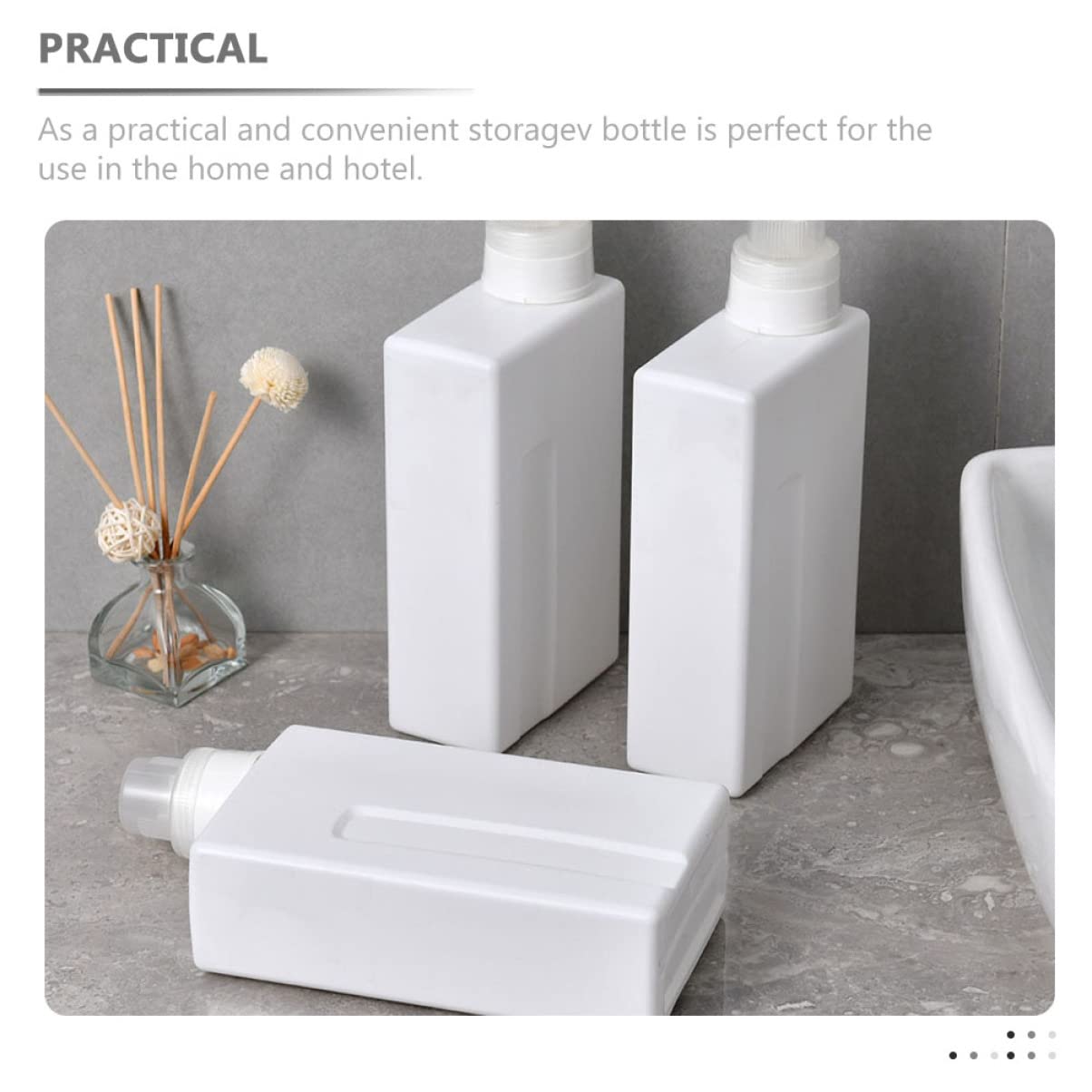 CIYODO 1000ml Empty Laundry Bottles Reusable Refillable Storage Bottle for Lotion Shampoo