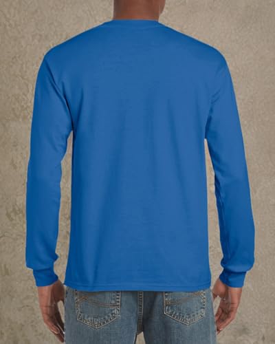Gildan Men's Ultra Cotton Long Sleeve T-Shirt, Style G2400, Royal, X-Large