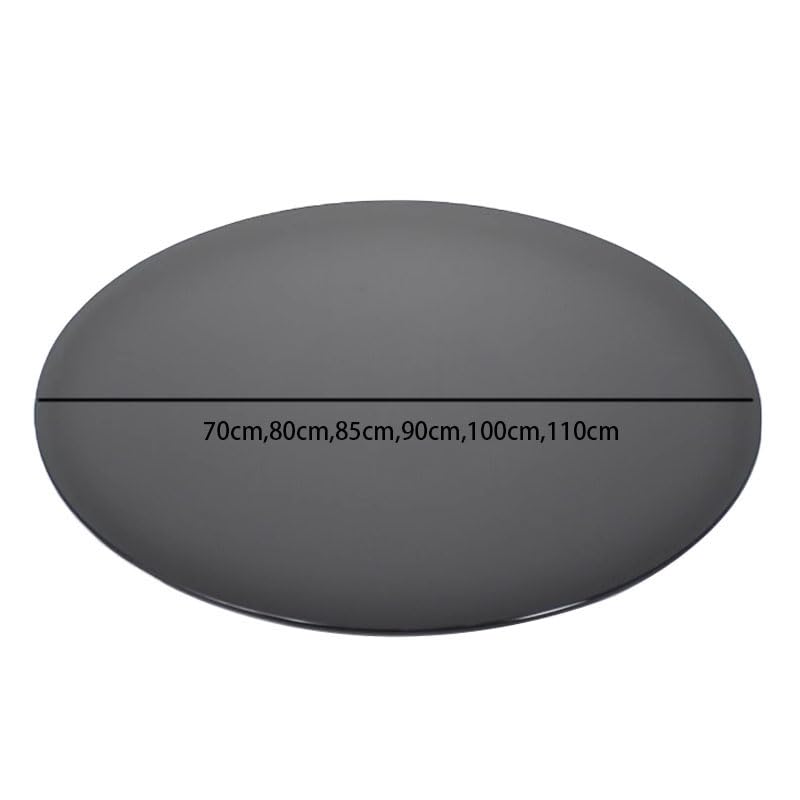 Dxcaicc Glass Turntable for Dining Table, Black Lazy Susan Table Top, Round Home Hotel Table Serving Turntable,90cm
