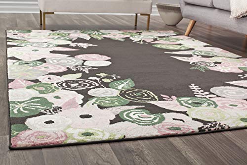 Rugs America Onyx & Pink Blooms Transitional Rug Royal Blossom Pink Onyx VA35C 2'0"X4'0" Area Rug