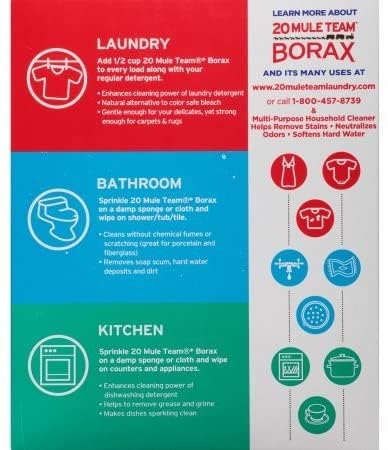 20 Mule Team Borax Laundry Booster, 65 Ounce (Pack of 4)