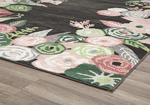Rugs America Onyx & Pink Blooms Transitional Rug Royal Blossom Pink Onyx VA35C 2'0"X4'0" Area Rug