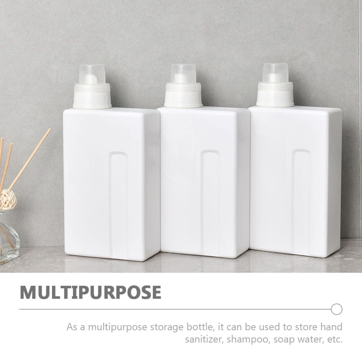 CIYODO 1000ml Empty Laundry Bottles Reusable Refillable Storage Bottle for Lotion Shampoo