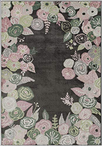 Rugs America Onyx & Pink Blooms Transitional Rug Royal Blossom Pink Onyx VA35C 2'0"X4'0" Area Rug