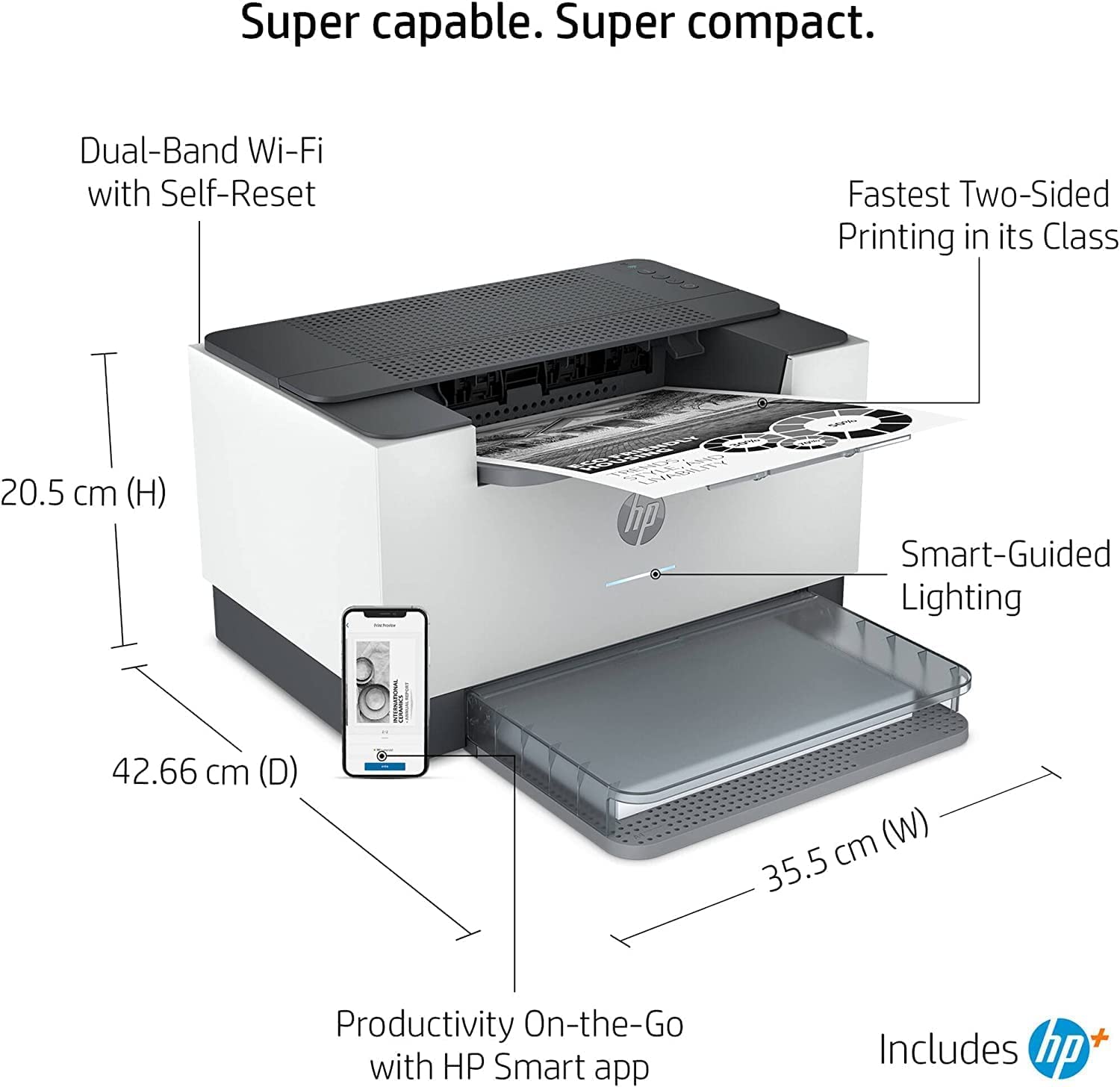 HP Laserjet M209dwe Single-Function Wireless Monochrome Laser Printer - Print only - 30 ppm, 600 x 600 dpi, 8.5" x 14" Legal, Auto Duplex Printing, USB, WiFi, Ethernet, Cbmou External Webcam