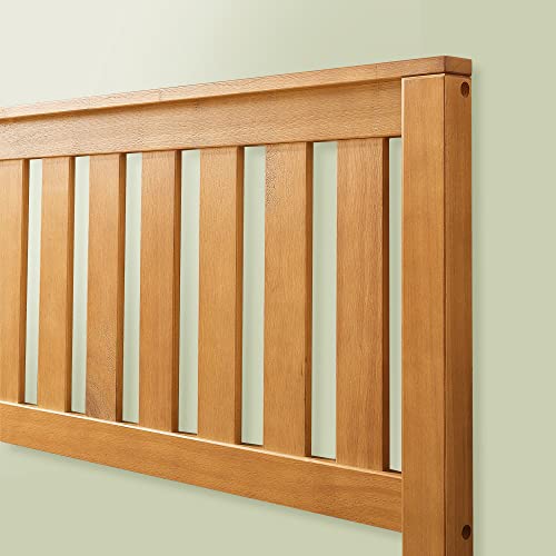 ZINUS Alexia Wood Platform Bed Frame with headboard / Solid Wood Foundation with Wood Slat Support / No Box Spring Needed / Easy Assembly, Rustic Pine, Twin