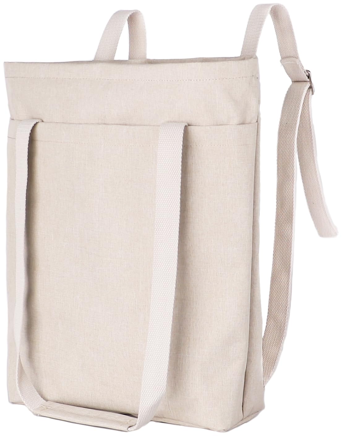FNOLIA Laptop Tote, 2-in-1 Tote Backpack, Convertible Water-resistant Bag for Office, College, Travel, fit for 14 inches laptop, Gift for co-workers, teachers Beige