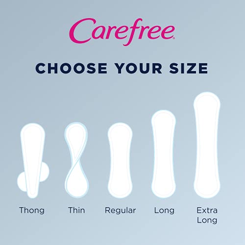 Carefree Acti-Fresh Thong Panty Liner Unscented, Regular, 49ct (Pack of 4)