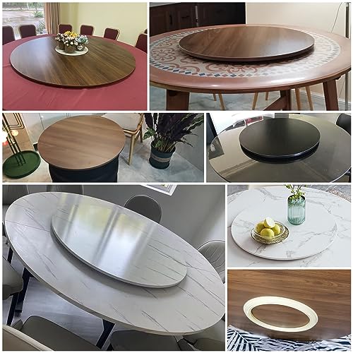 Rotating Round Lazy Susan For Dining Table Ø 20 24 28 32 36 39 Inch, 360 Degree Rotating Wooden Turntable With Silent Bearings, Easy To Share Food Tabletop Serving Tray