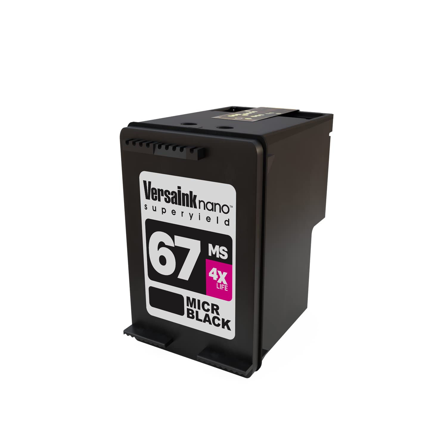 VersaInk-Nano HP 67 MS MICR Black Ink Cartridge for Check Printing & VersaInk-Nano 67 CS Tri-Color Ink Cartridge Pack