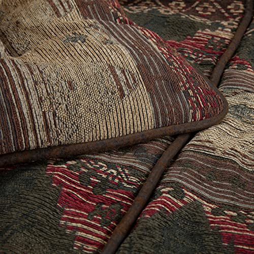 Paseo Road by HiEnd Accents | Sierra 7 Piece Comforter Set, Super Queen, Faux Suede Western Rustic Cabin Lodge Luxury Bedding Set, 1 Comforter, 1 Bedskirt, 2 Pillow Shams, 2 Accent Pillows, 1 Neckroll