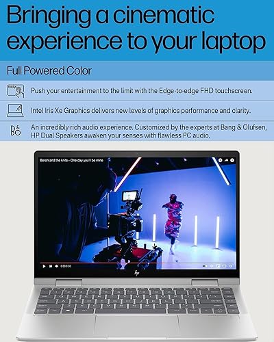 HP Envy 2 in 1 Touch Screen Laptop 2023 Newest, 14" FHD IPS Touchscreen, Intel Core i5-1335U(10-core Up to 4.60 GHz), 8GB RAM, 512GB SSD, Intel Iris Xe Graphics, Wi-Fi 6E, Fingerprint, Win 11 Home