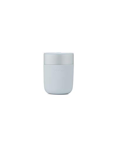 W&P Porter Ceramic Mug w/ Protective Silicone Sleeve, Slate 16 Ounces | On-the-Go | Reusable Cup for Coffee or Tea | Portable | Dishwasher Safe