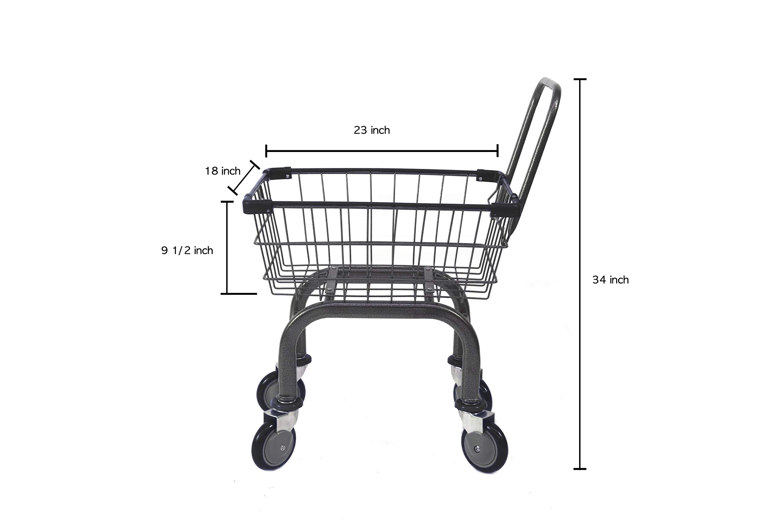 Compact Utility Cart (Jelly) with U- Handle (Gray) (Black)