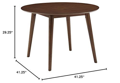 Crosley Furniture Landon Mid-Century Modern Round Wood Dining Table, Mahogany