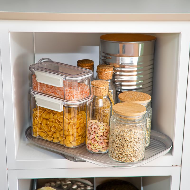 Londonderry Fridge Organizers and Storage with Lazy Susan Turntable - 15.7’’ and 13.7’’ Options | Efficient Rotation, Waste Reduction | Suitable for Refrigerator Cabinet and Pantry (Big)