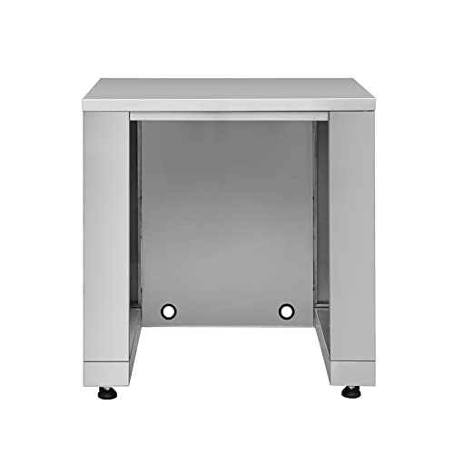 SINDA 6 Piece Modular Outdoor Kitchen Suit, w/Pizza Oven, 4 Burner Natural Gas Grill, BBQ Grill Cabinet, 24" Undercounter Refrigerator, Fridge Cabinet, Sink Cabinet (w/Natural Gas Kit)
