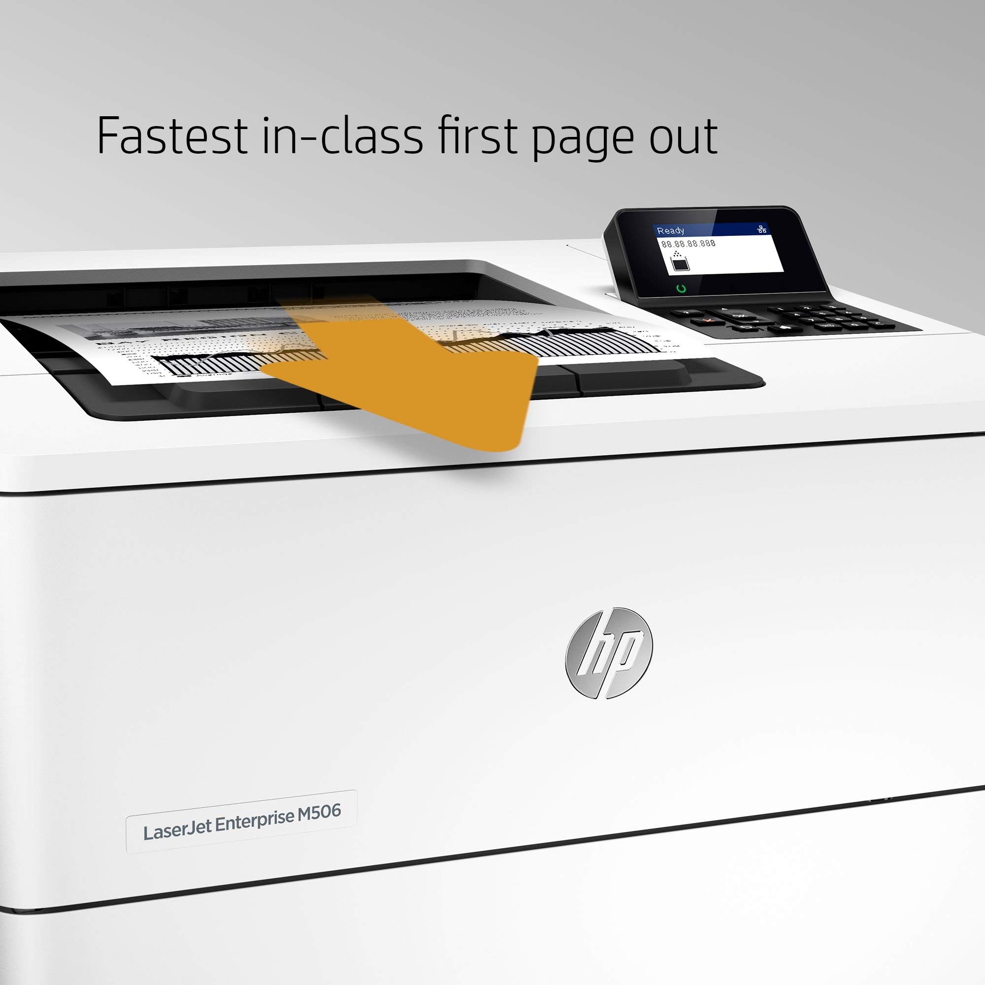 HP Laserjet Enterprise M506n Laser Printer with Built-in Ethernet (F2A68A) (Renewed)