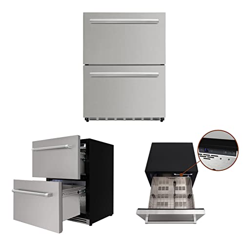 SINDA 6 Piece Modular Outdoor Kitchen Suit, w/Pizza Oven, 4 Burner Natural Gas Grill, BBQ Grill Cabinet, 24" Undercounter Refrigerator, Fridge Cabinet, Sink Cabinet (w/Natural Gas Kit)