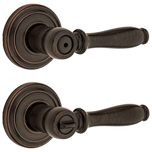 Kwikset 97300-648 Ashfield Bed/Bath Lever in Venetian Bronze