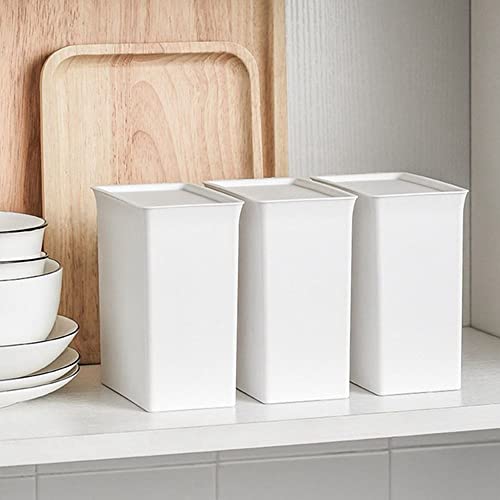 CHDHALTD Plastic Laundry Powder Container,Laundry Shelf Storage Organizer with Hinged Lid Holds Detergent Powder, Clothes Pins, Dryer Sheets(B)