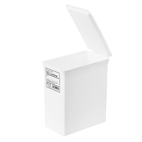 CHDHALTD Plastic Laundry Powder Container,Laundry Shelf Storage Organizer with Hinged Lid Holds Detergent Powder, Clothes Pins, Dryer Sheets(B)