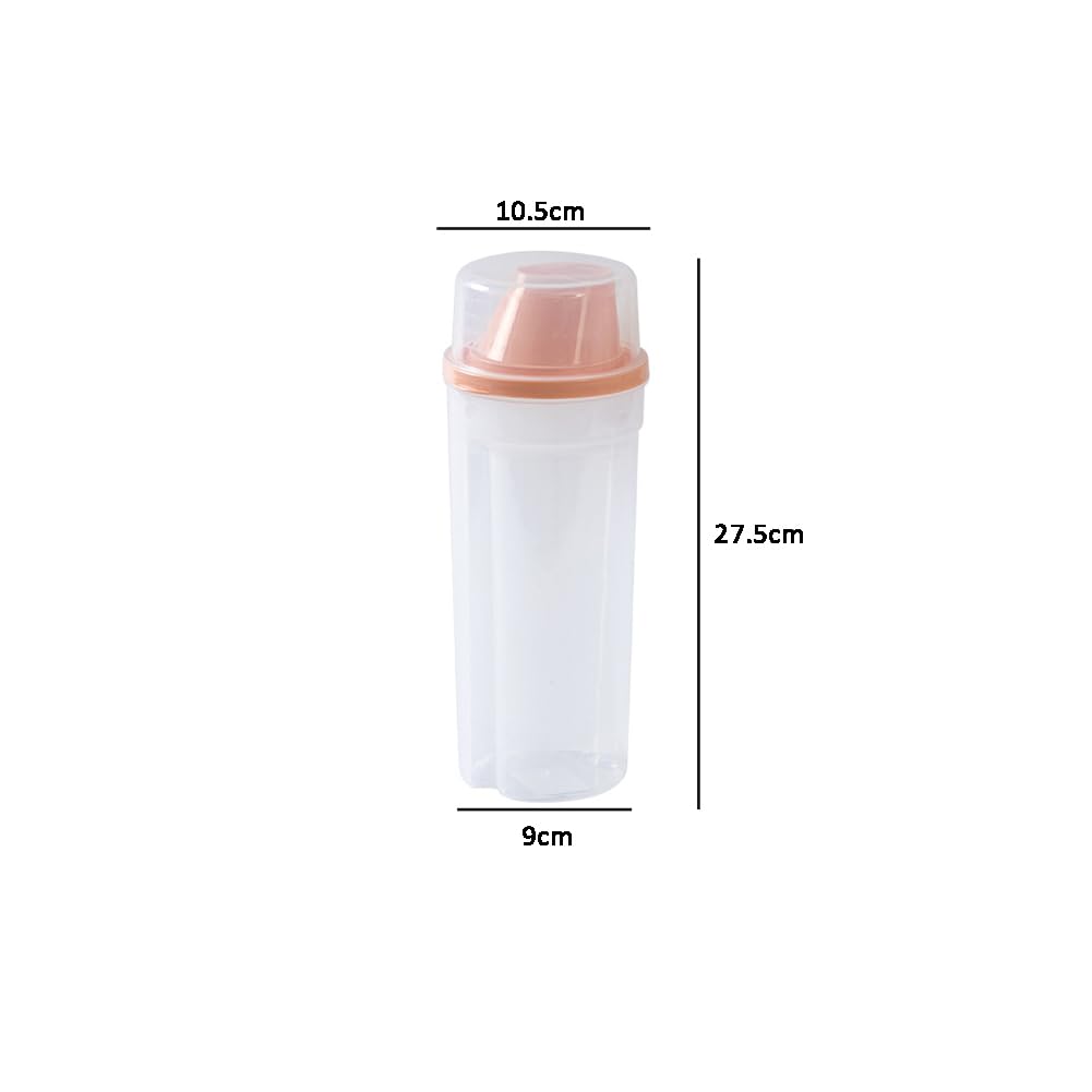 lasenersm 1 Piece Laundry Detergent Dispenser Washing Powder Container Laundry Soap Dispenser Laundry Powder Detergent Storage Box Rice Container Cereal Container Grain Container with Lid(Pink, L)