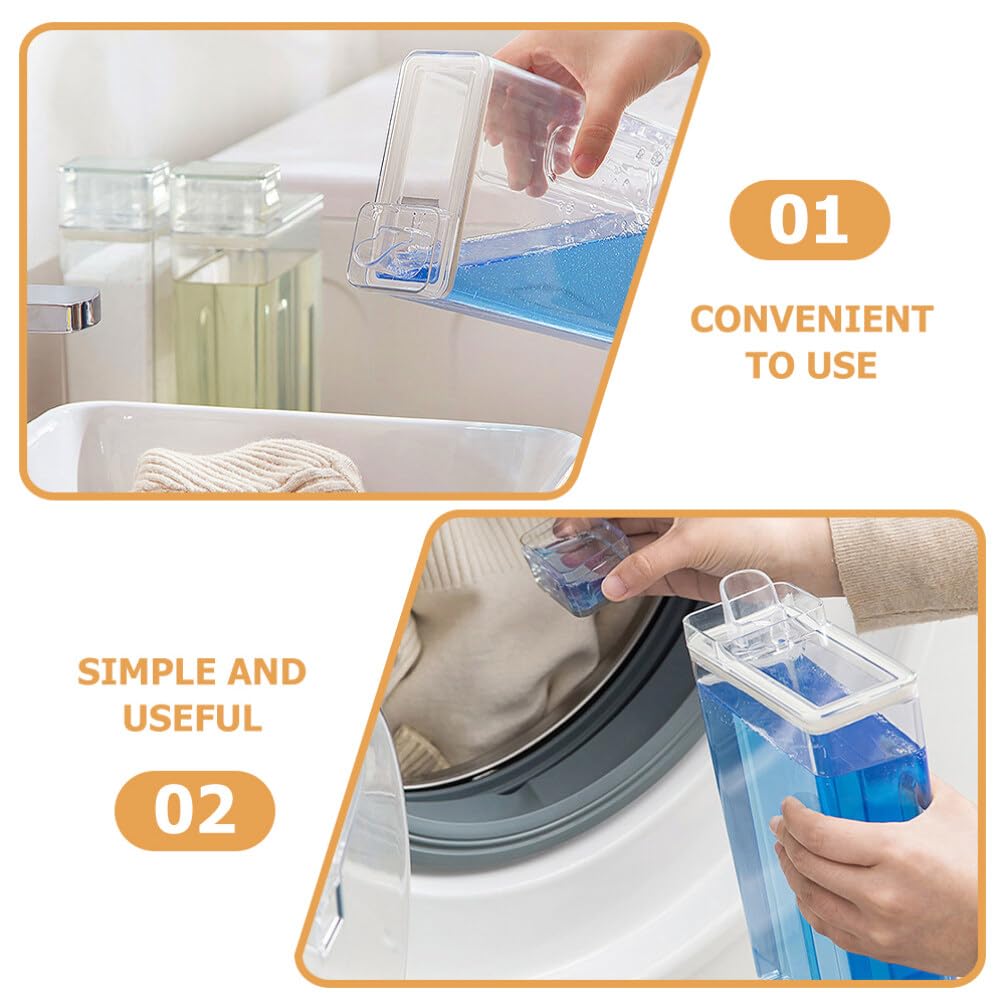 Alipis 2pcs Lotion Transparent Sub Bottle Refillable Containers Washing Powder Bucket Liquid Sub Bucket Laundry Soap Dispenser The Pet Dedicated Household Bucket