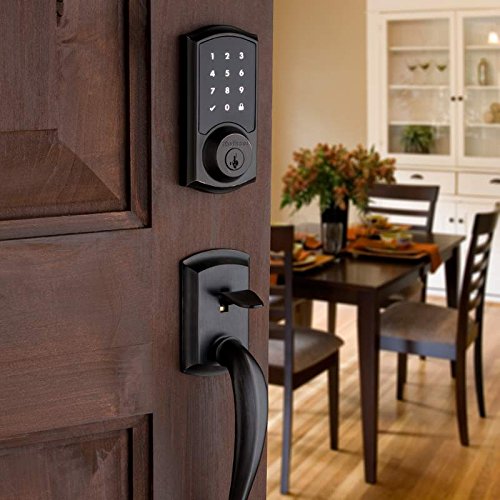 Kwikset 99150-003 SmartCode 915 Touchscreen Electronic UL Deadbolt with Smart Key, Venetian Bronze