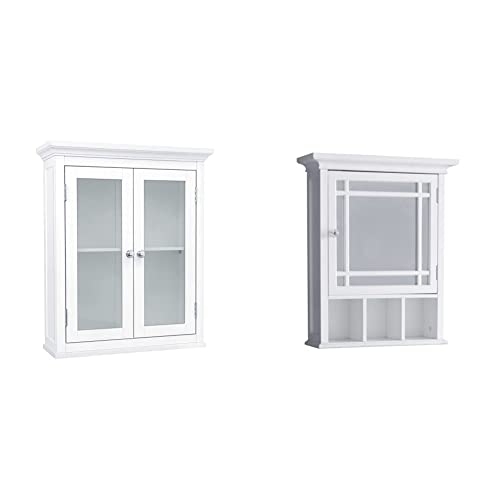 Elegant Home Fashions Madison Detachable Bathroom Cabinet, One Size, White & Neal Bathroom Cabinet, One Size, White