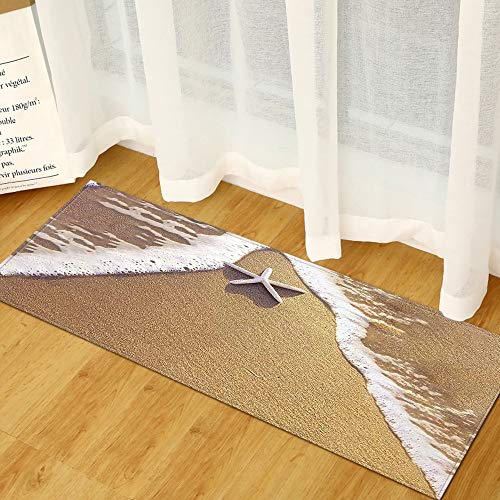 OPLJ Geometric Pattern Kitchen Rug Rectangle Doormat Anti-Slip Area Carpet for Living Room Bedroom Mat Home Decoration A3 60x180cm