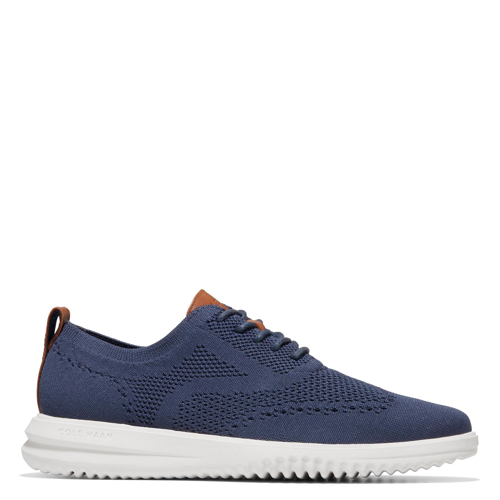 Cole Haan Men's Grand+ Stitchlite Wingtip Oxfords, Marine Blue/Nimbus Cloud, 11