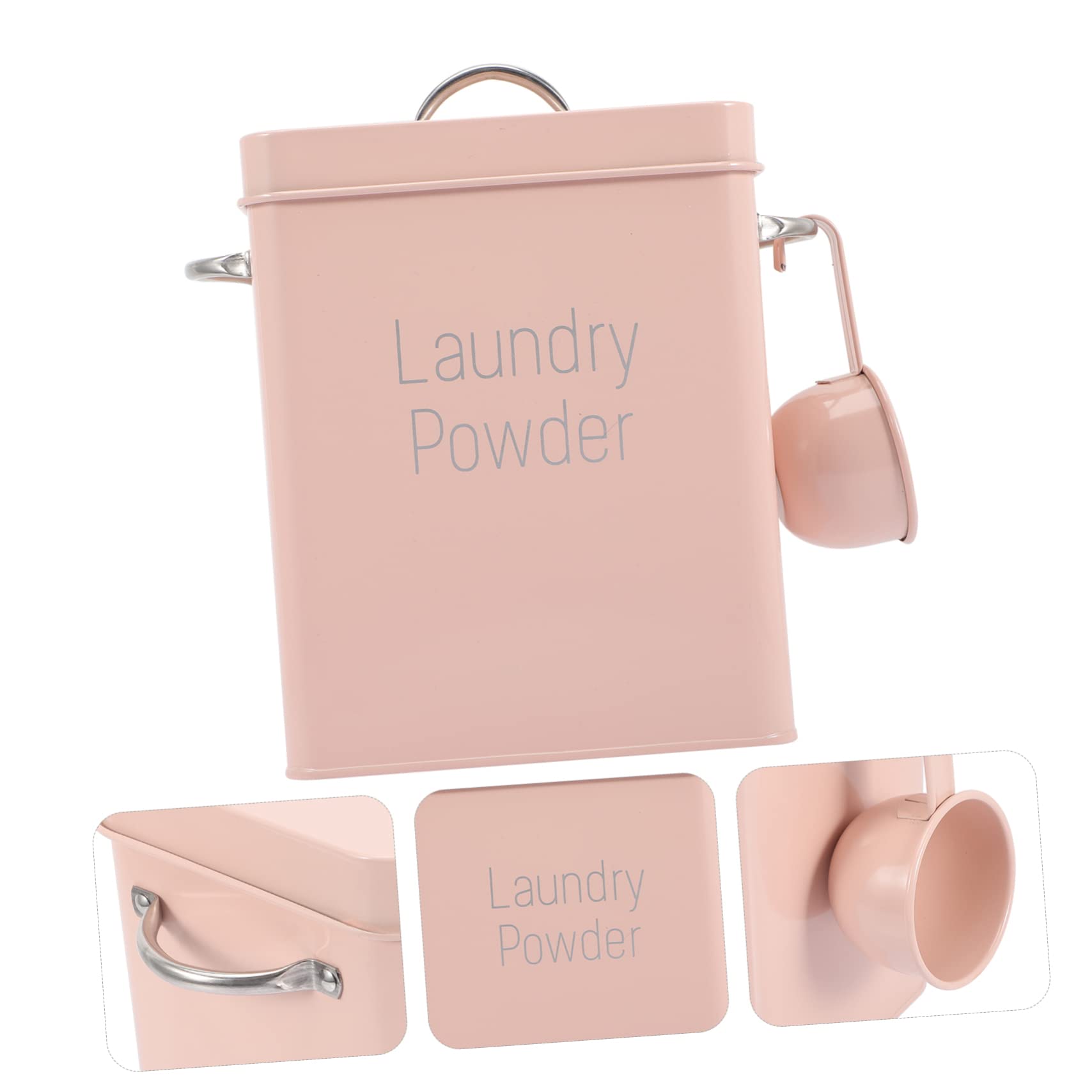 Alipis Box Washing Powder Bucket Laundry Powder Organizer with Lid Powder Laundry Container Home Supplies Laundry Powder Box with Scoop Scoop Laundry Powder Box Small