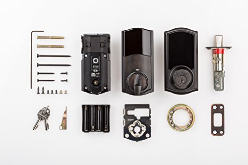 Kwikset 99150-003 SmartCode 915 Touchscreen Electronic UL Deadbolt with Smart Key, Venetian Bronze