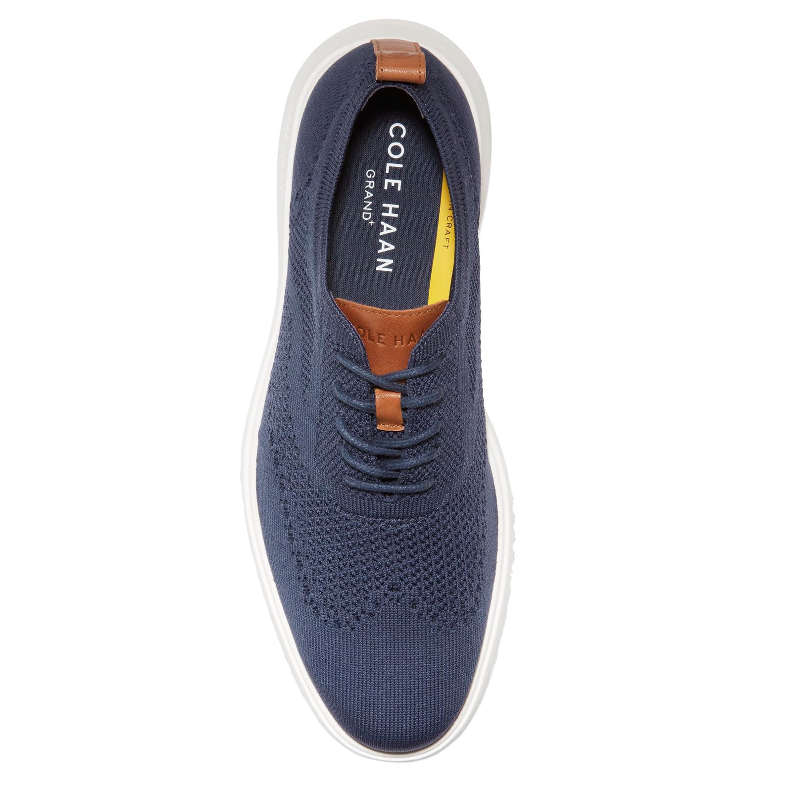 Cole Haan Men's Grand+ Stitchlite Wingtip Oxfords, Marine Blue/Nimbus Cloud, 11