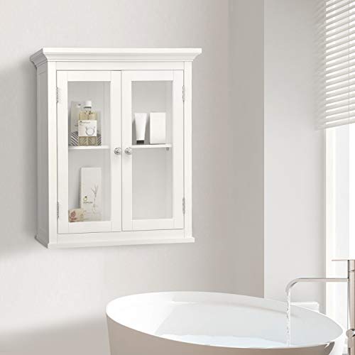 Elegant Home Fashions Madison Detachable Bathroom Cabinet, One Size, White & Neal Bathroom Cabinet, One Size, White