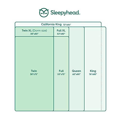 Sleepyhead 3-Inch King Mattress Topper - Gel-Infused Memory Foam Topper with Washable Cover - Bedroom Essential (King, 3'' Gel Topper)