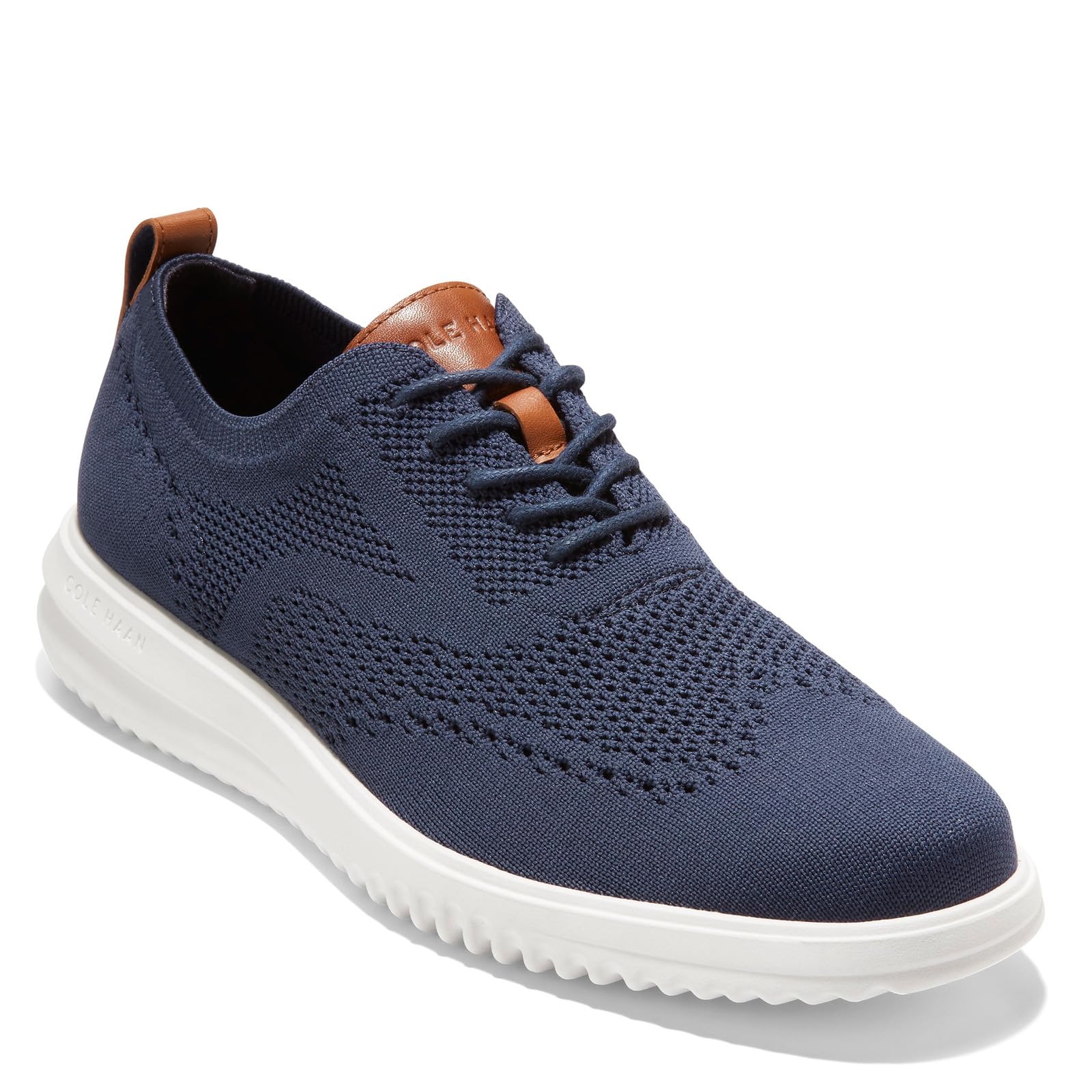 Cole Haan Men's Grand+ Stitchlite Wingtip Oxfords, Marine Blue/Nimbus Cloud, 11
